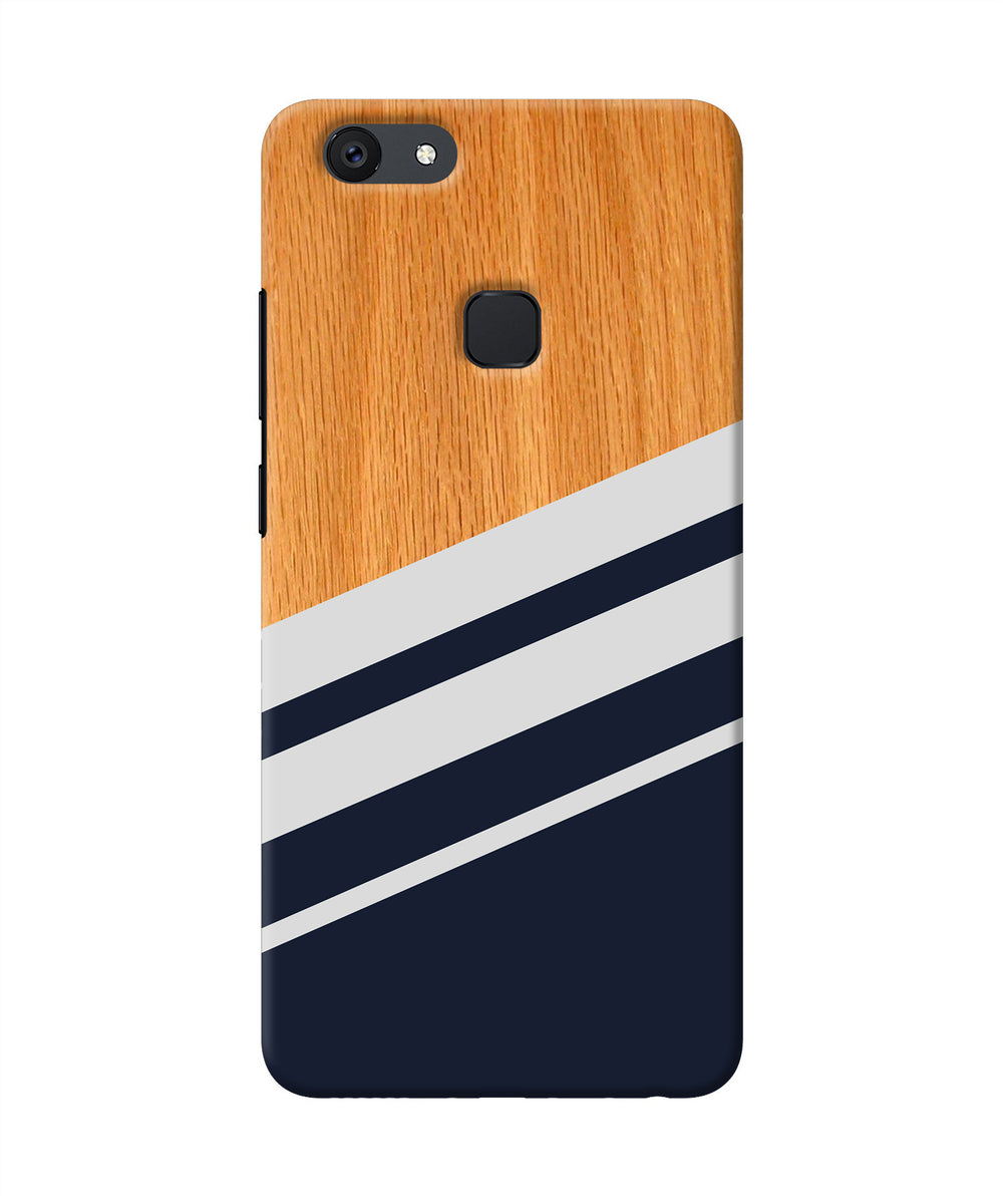 Black And White Wooden Vivo V7 Plus Back Cover Case Online at Best ...