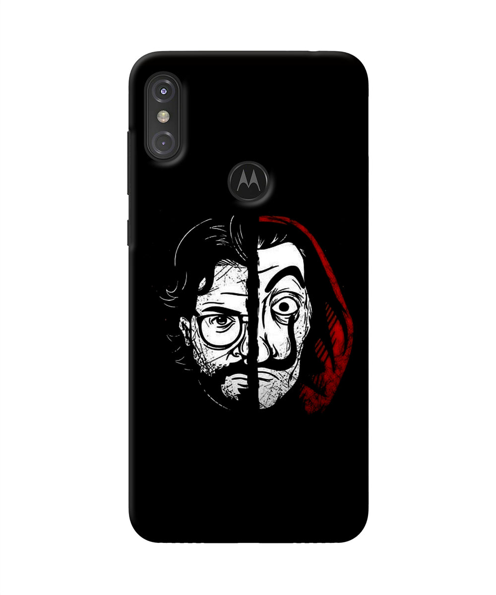 Money Heist Professor Mask Sketch Moto One Power Back Cover Case Online ...