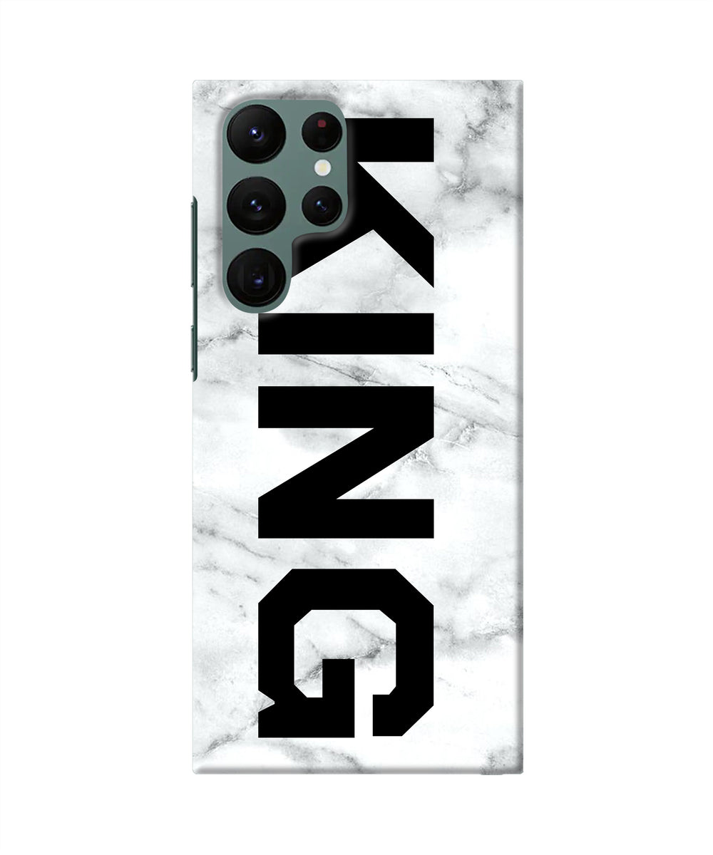 King marble text Samsung S22 Ultra Back Cover Case Online at Best Price ...